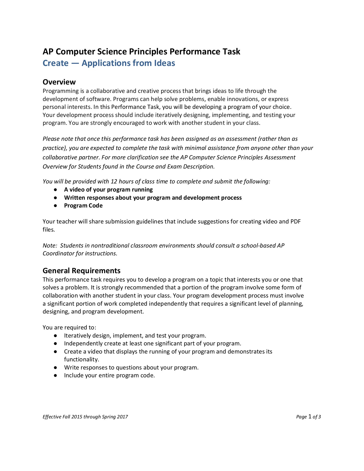 ap computer science a course and exam description