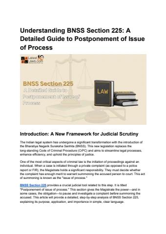 Understanding BNSS Section 225_ A Detailed Guide to Postponement of ...