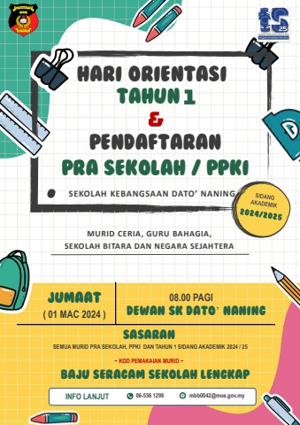 Buku Program Hari Orientasi Tahun 1 dan Pendaftaran Pra Sekolah PPKI Tahun 2024 - SK DATO ...