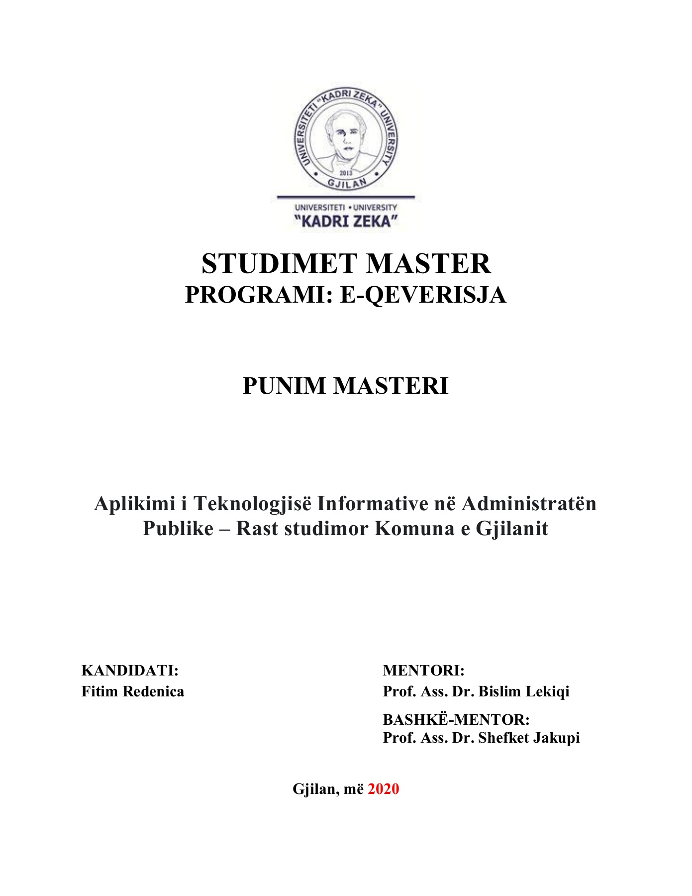 Universiteti I Gjilanit Logo