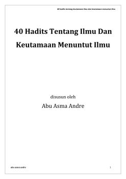 Arbaun Fi Thalib Al Ilm - M. Hafid Flip PDF | AnyFlip