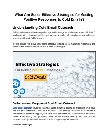 What Are Some Effective Strategies for Getting Positive Responses to ...