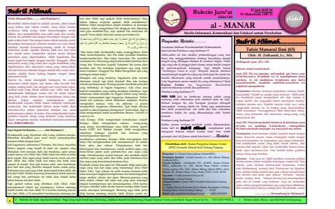 Buletin Jum'at Edisi 130 - 25 JuLi 2025 - Islamic Center Flip PDF | AnyFlip