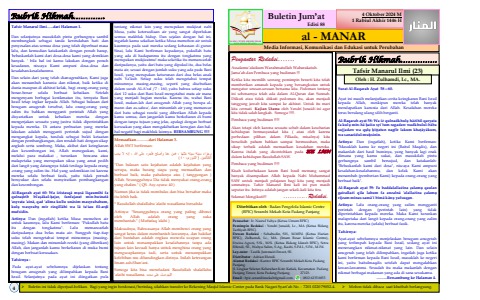 Buletin Jum'at Edisi 88 - 4 Oktober 2024. - Islamic Center Flip PDF ...