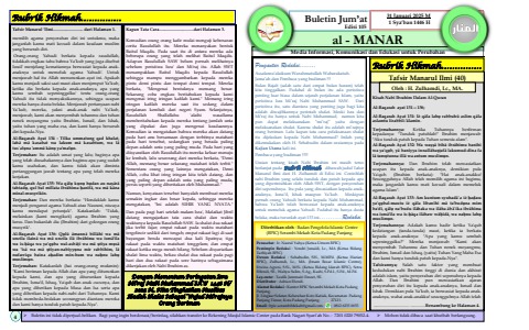Buletin Jum'at Edisi 105 - 31 Januari 2025 - Islamic Center Flip PDF ...