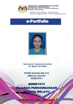 E-PORTFOLIO SEJARAH PERKEMBANGAN BAHASA MELAYU_clone - 855-27-fezaine | Membalik PDF Dalam ...