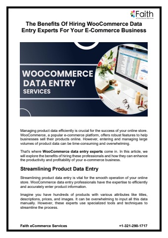 Hiring WooCommerce Data Entry Experts For Your E-Commerce Business ...