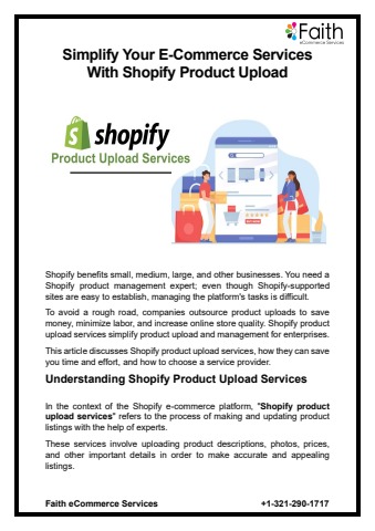 Simplify Your E-Commerce Services With Shopify Product Upload - usarobin123 Flip PDF | AnyFlip