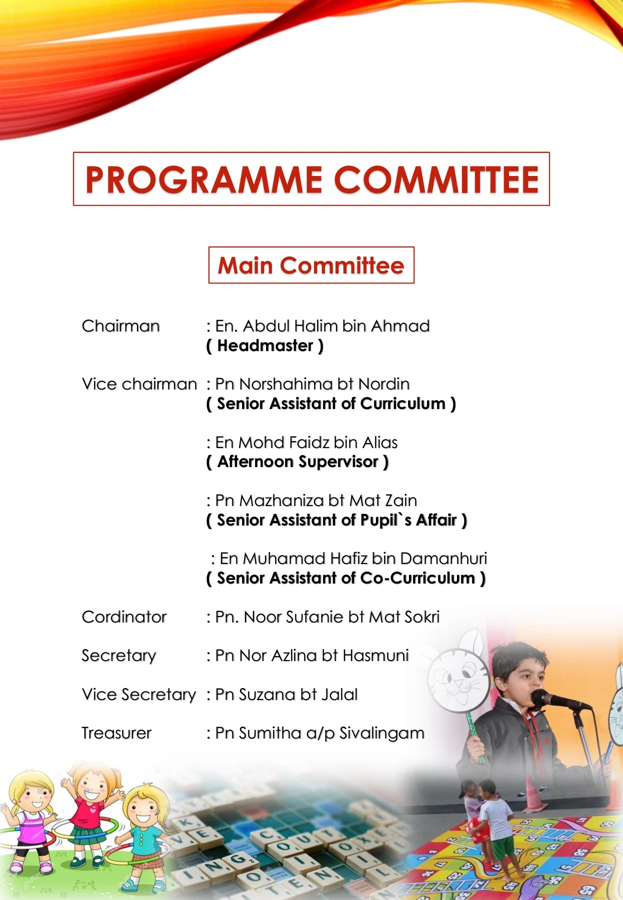 ENGLISH CARNIVAL PROGRAM BOOK