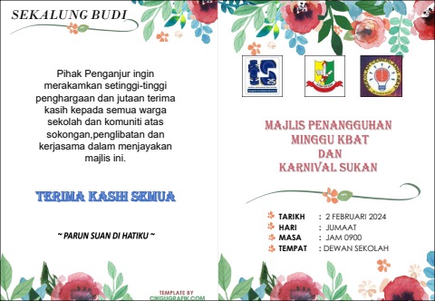 TEMPLATE BUKU PROGRAM TEMA FLORAL[ CIKGUGRAFIKDOTCOM] - Hany Hamdan ...