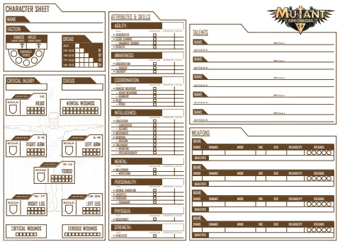 Mutant Chronicles Character Sheets (Printer Friendly) - Kerne Flip PDF ...