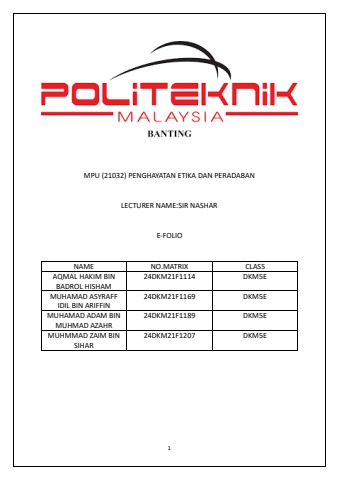 Efolio etika - Aqmal Hakim Flip PDF | AnyFlip