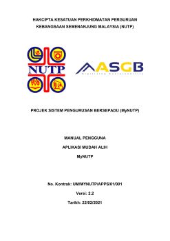 Panduan Pengguna Aplikasi Mudah Alih MyNUTP - ePusat Maklumat NUTP ...
