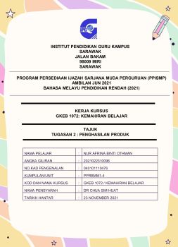 Tugasan 2 PENGHASILAN PRODUK GKEB1072 - afrinaothman77 | Membalik PDF ...