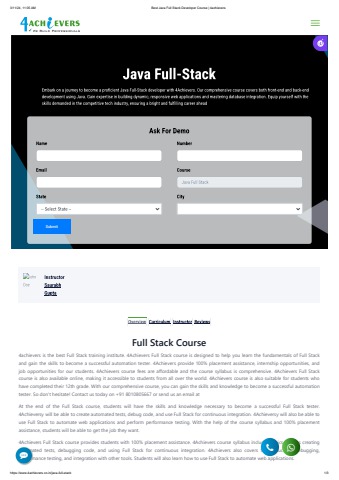 Java full stack developer course - 4achievers - digital.4achievers Flip PDF | AnyFlip