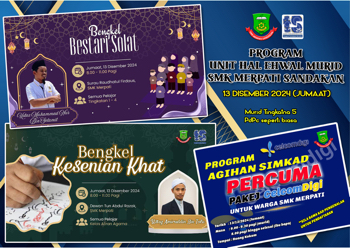 PROGRAM 3 IN 1 SMK MERPATI 2024 BENGKEL BESTARI SOLAT, BENGKEL SENI ...