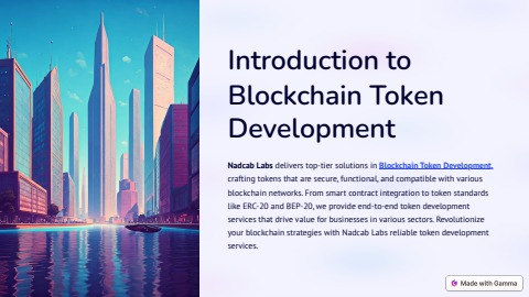 Blockchain Token Development with Nadcab Labs
