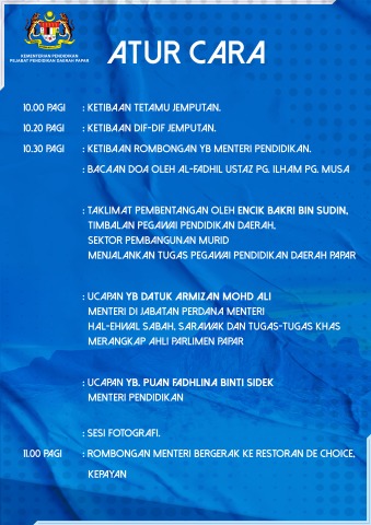 ATUR CARA LAWATAN MENTERI PENDIDIKAN - mohdhafizuddin Flip PDF | AnyFlip