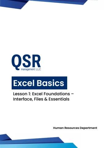 QSR - Excel Basics - Lesson 1 - mangeles Flip PDF | AnyFlip