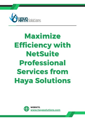 Maximize Efficiency with NetSuite Professional Services from Haya ...
