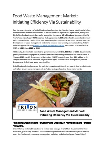 Global Food Waste Management Market | Food and Beverages - shreyas ...