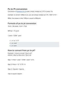 Px to Pt conversion - calculatorway Flip PDF | AnyFlip