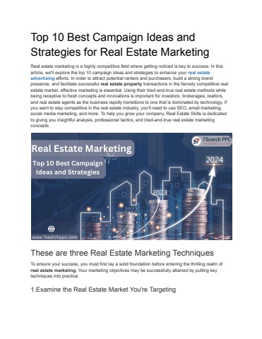 Top 10 Best Campaign Ideas and Strategies for Real Estate Marketing ...