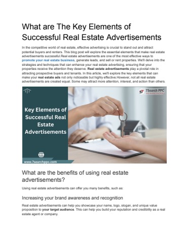 _What are the Key Elements of Successful Real Estate Advertisements ...