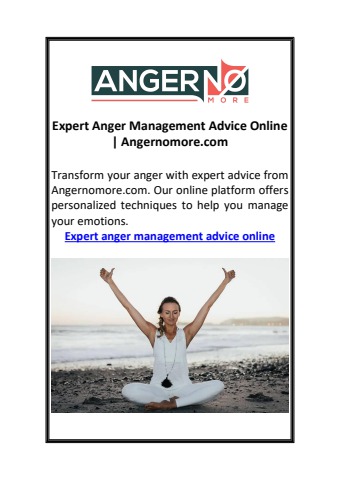 Expert Anger Management Advice Online | Angernomore.com - Anger No more ...