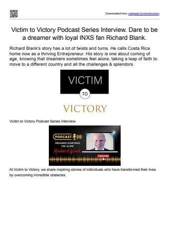 Victim to Victory Podcast Guest CEO Richard Blank Costa Ricas Call Center