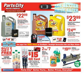 Parts City Auto Parts - October 26 - November 29 - WK 1643 - Parts City ...