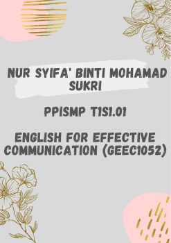 NUR SYIFA' BINTI MOHAMAD SUKRI T1S1.01 PPISMP GEEC1052 - 1021-11-syifa ...