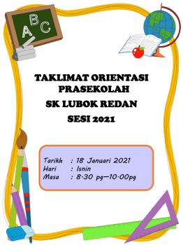 TAKLIMAT ORIENTASI PRASEKOLAH SK LUBOK REDAN - rosarinahrosli ...