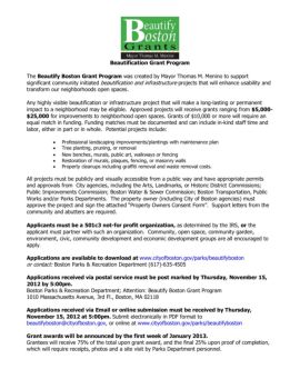 Beautification Grant Program - Boston - Guset User Flip PDF | AnyFlip