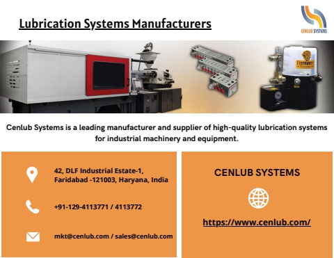 Discover The Top Lubrication Systems Manufacturers - Cenlub Systems ...