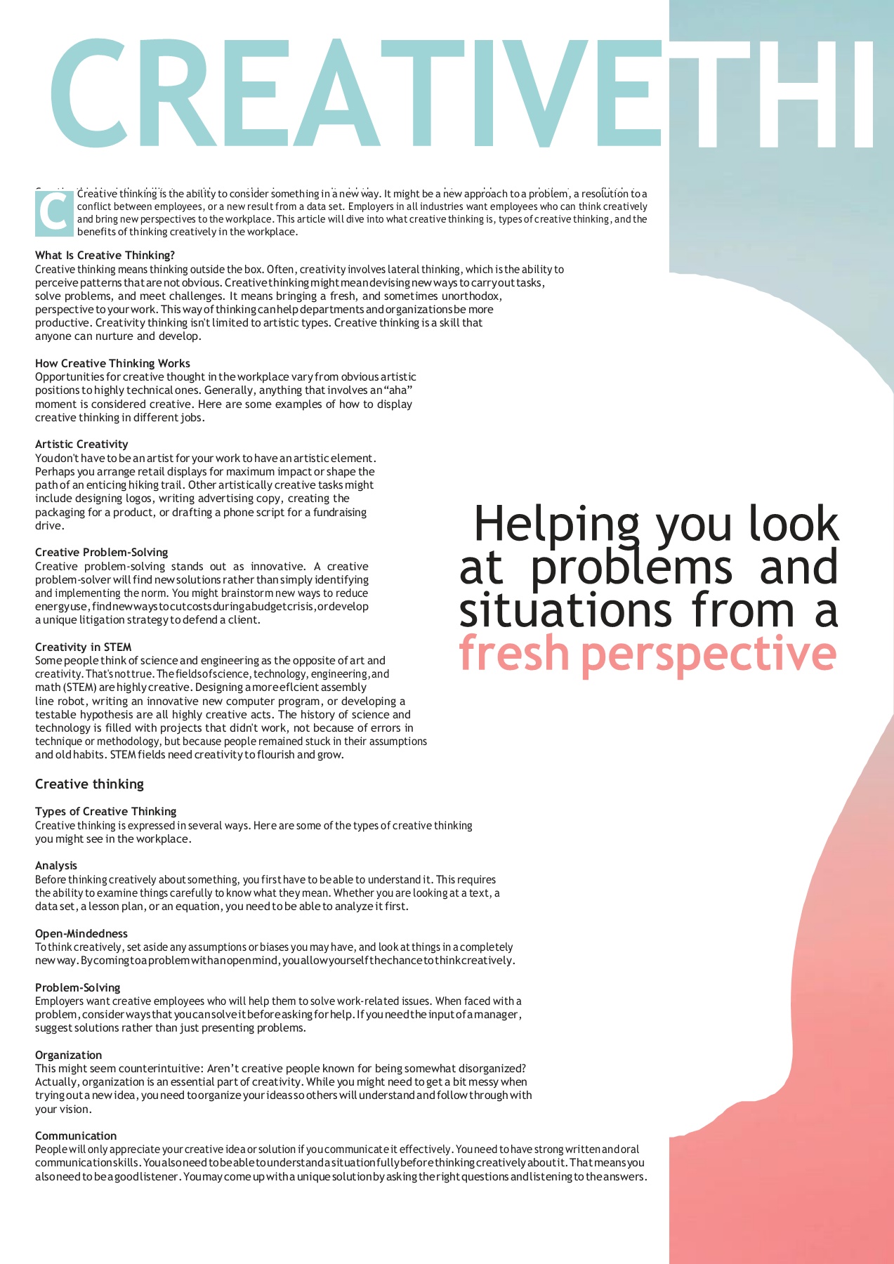 Creative Problem Solving Lesson Plans