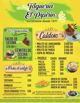 Menu Taqueria El Pipirin - karla_jocelin Flip PDF | AnyFlip