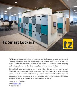 TZ Smart Lockers - tzIntelligent Flip PDF | AnyFlip