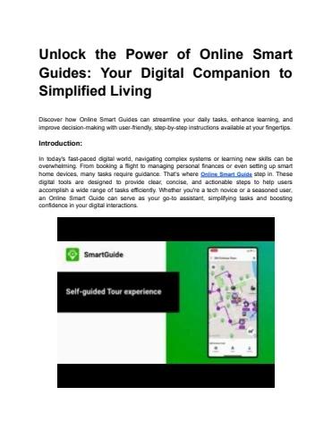 Unlock the Power of Online Smart Guides: Your Digital Companion to ...
