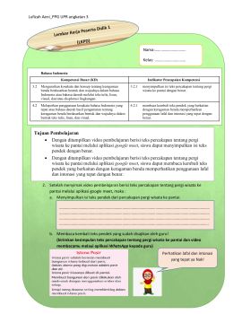 LKPD Tema 2 Subtema 4 Pembelajaran 1 - lufizahaeni91 | PDF Online | AnyFlip