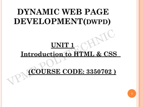 3350702_unit-1-introduction-to-html-and-css - NILESH PAI Flip PDF | AnyFlip