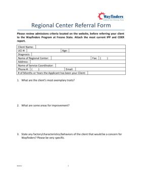 Regional Center Referral Form - Guset User Flip PDF | AnyFlip