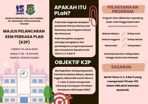 MAJLIS PELANCARAN KEM PERKASA PLAN (K2P) SK JAYA GADING - NIK NUR ...