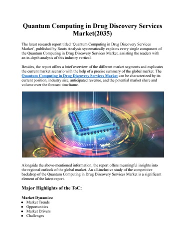 Quantum Computing in Drug Discovery Services Market(2035 ...