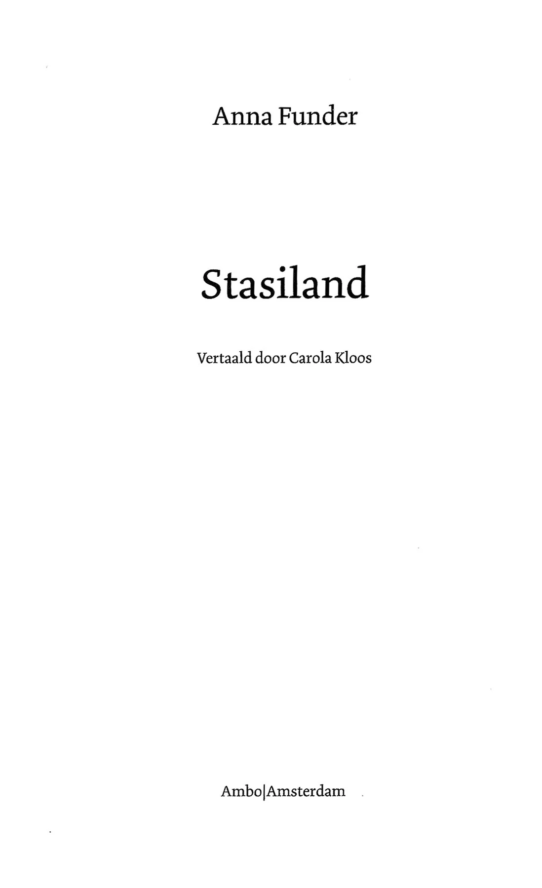 Anna Funder - Stasiland