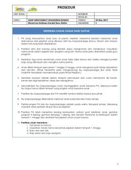 SOP1-Terima Ketibaan Kanak2 - 557-13-noorfaeza Flip PDF | AnyFlip