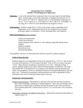 Intrapartum Fever Guideline MAHEC FM-OB Regional ... - Guset User Flip ...