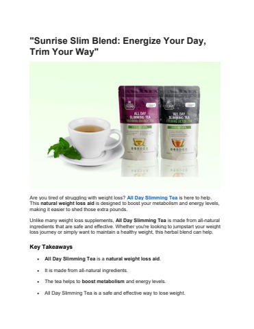 Sunrise Slim Blend - bonniebingham Flip PDF | AnyFlip