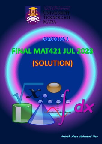 solution FINAL MAT421 JUL 2023 - asyrafsafiyya Flip PDF | AnyFlip