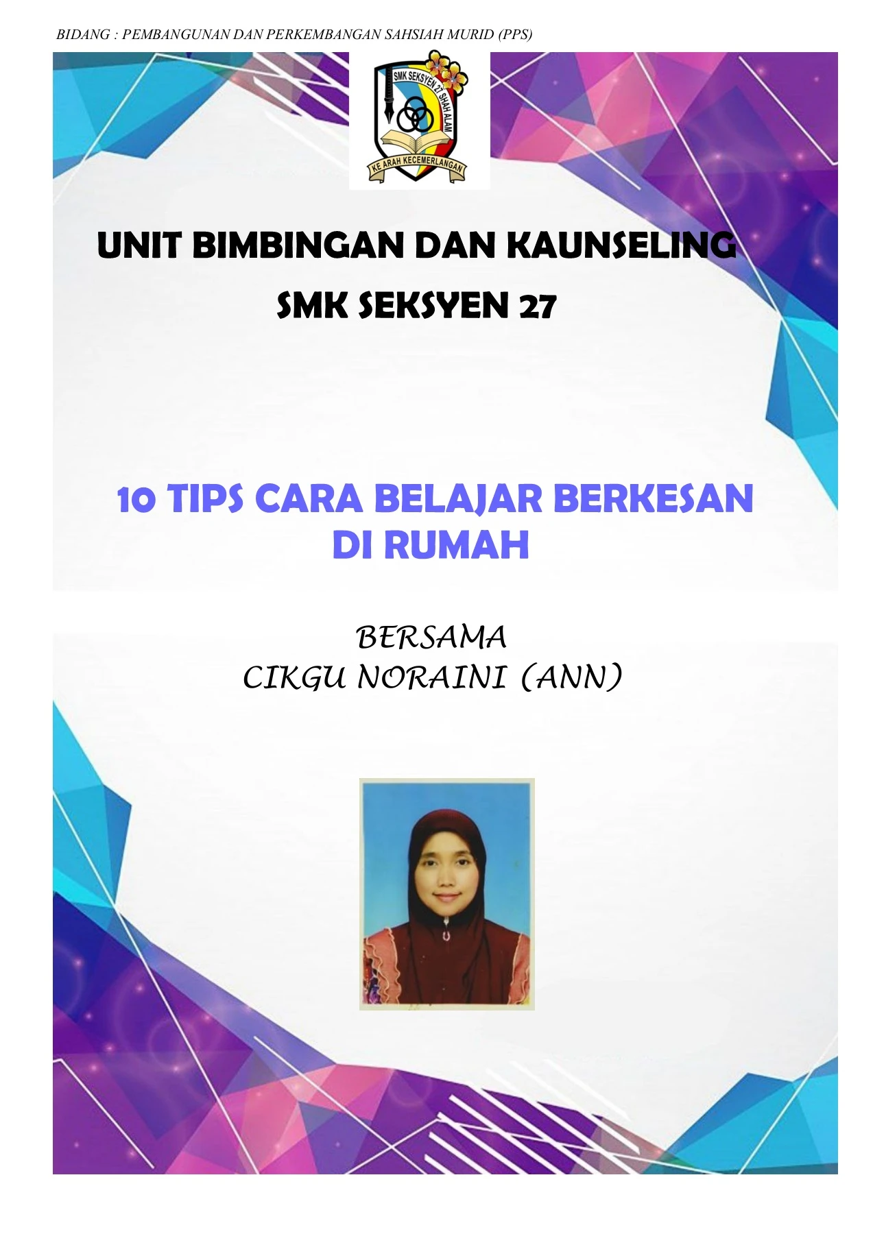 10 Tips belajar berkesan dirumah
